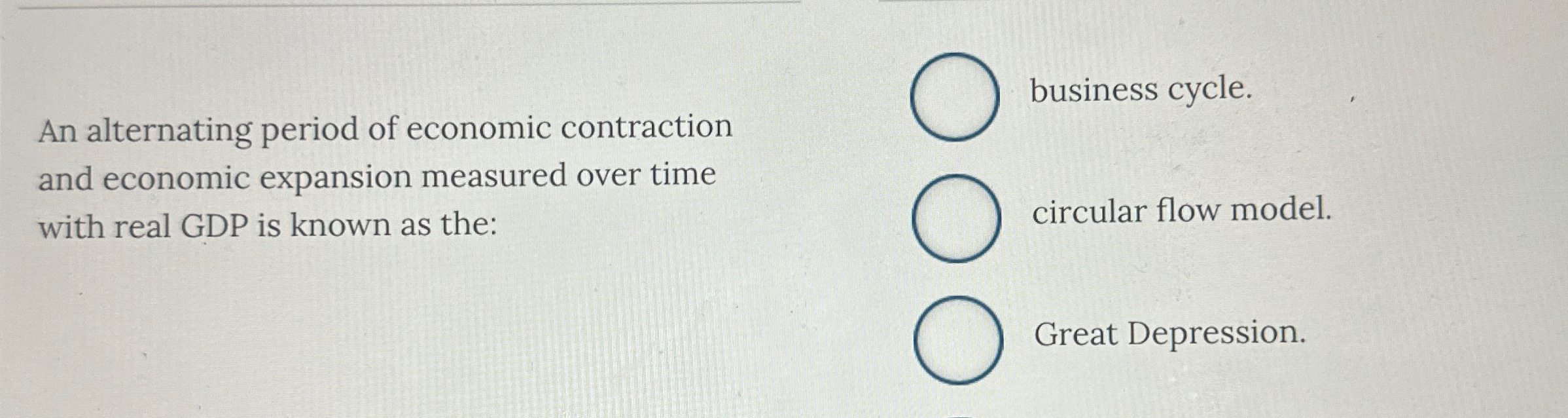 Solved An alternating period of economic contraction | Chegg.com