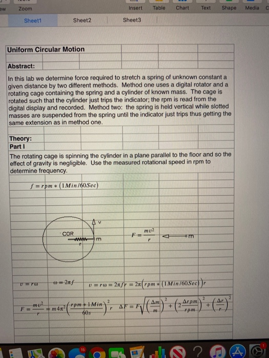Solved ew Zoom Insert Table Chart Text Shape Media С. Sheet1 | Chegg.com