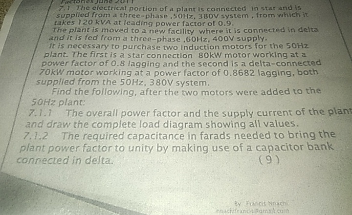 Solved n of the plant is connectedIN A STAR AND IS SUPPLIED | Chegg.com
