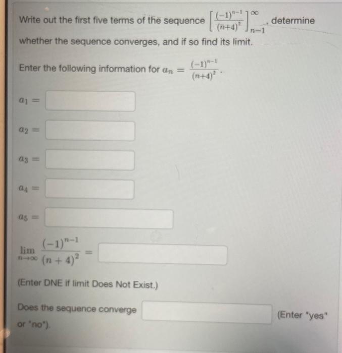 Solved Write out the first five terms of the sequence | Chegg.com