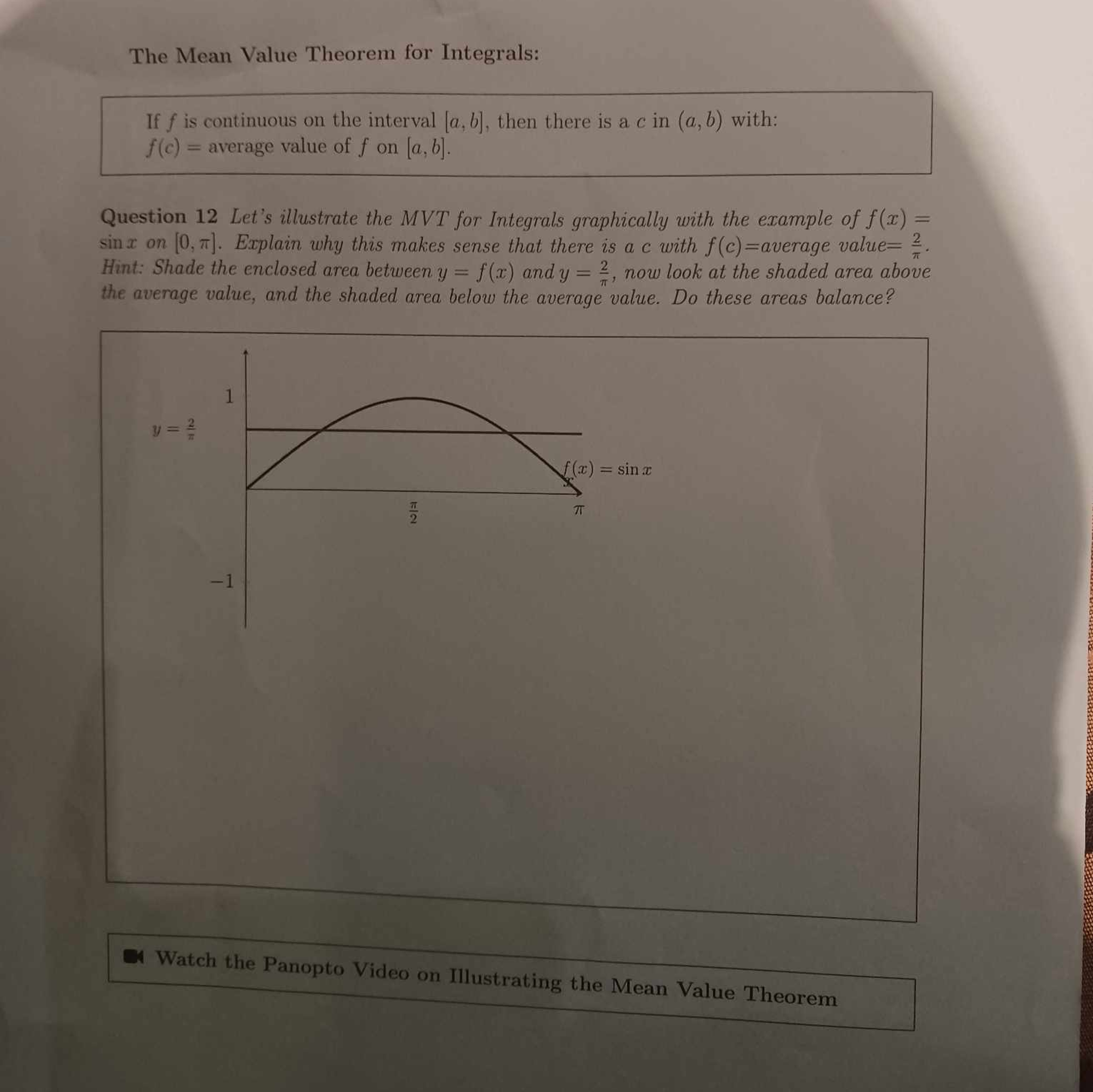 Solved The Mean Value Theorem for Integrals:If f ﻿is | Chegg.com