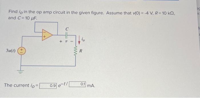 Solved Find iO in the op amp circuit in the given figure. | Chegg.com