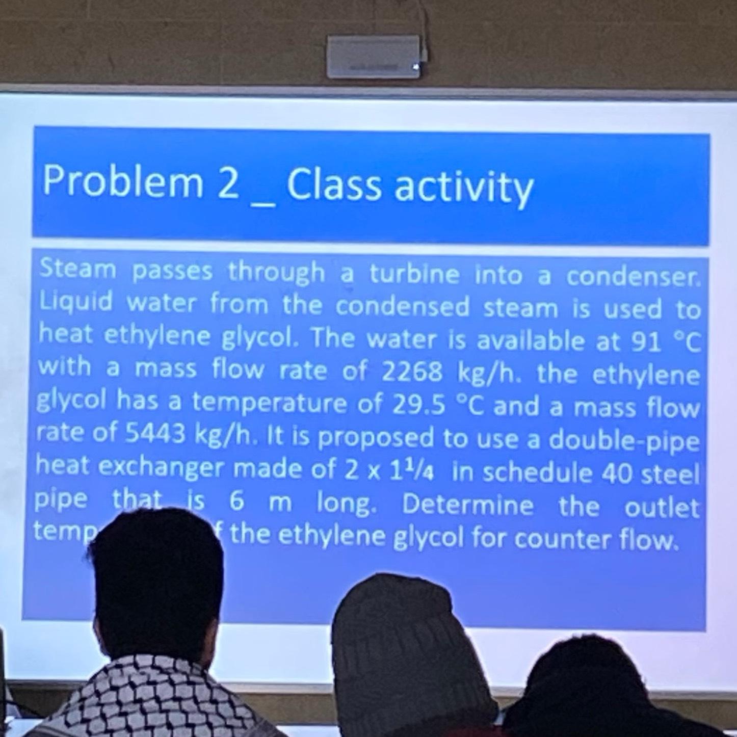 Solved Problem 2 _ ﻿Class activitySteam passes through a | Chegg.com