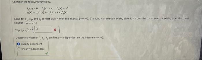 Solved Consider the following functions. | Chegg.com