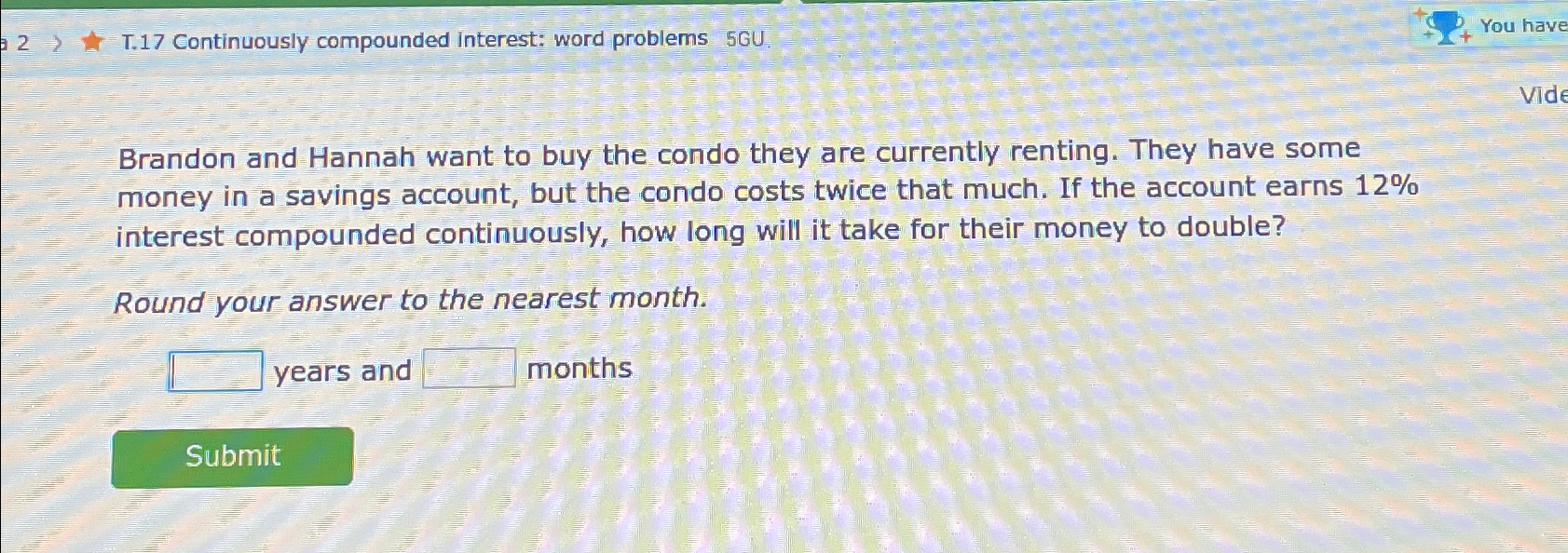 Solved 2T. 17 ﻿Continuously compounded interest: word | Chegg.com