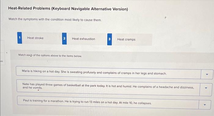 Solved Heat-Related Problems (Keyboard Navigable Alternative | Chegg.com