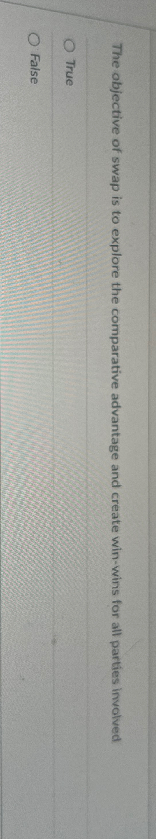 Solved The objective of swap is to explore the comparative | Chegg.com