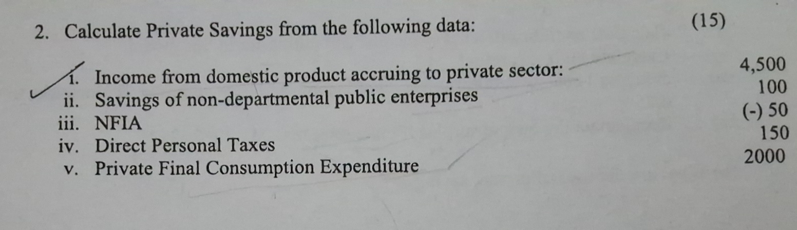 Solved Calculate Private Savings from the following | Chegg.com