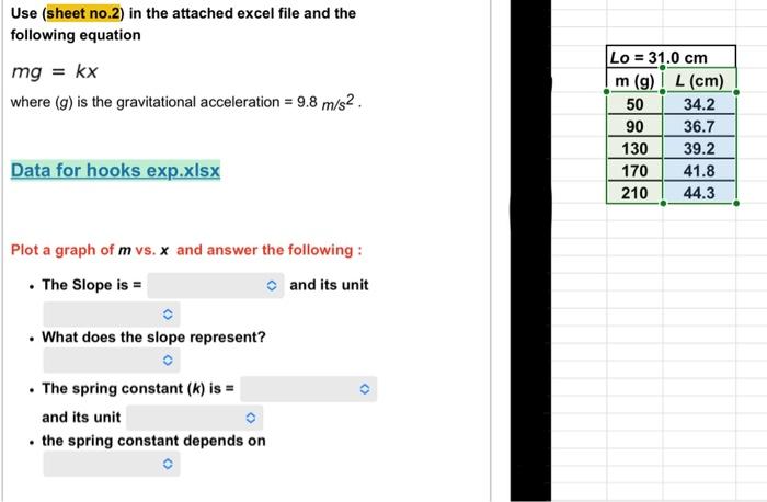 Solved Use (sheet no.2) in the attached excel file and the | Chegg.com