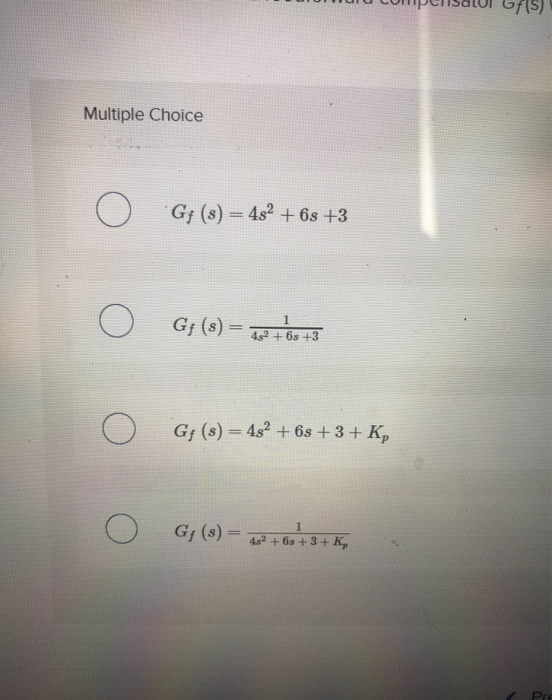 Solved Required information Consider the plant Gр (8) = 4 | Chegg.com