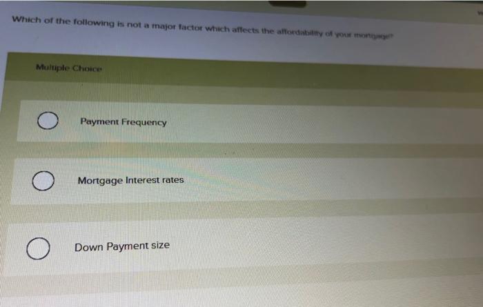 Solved Which of the following is not a major factor which | Chegg.com