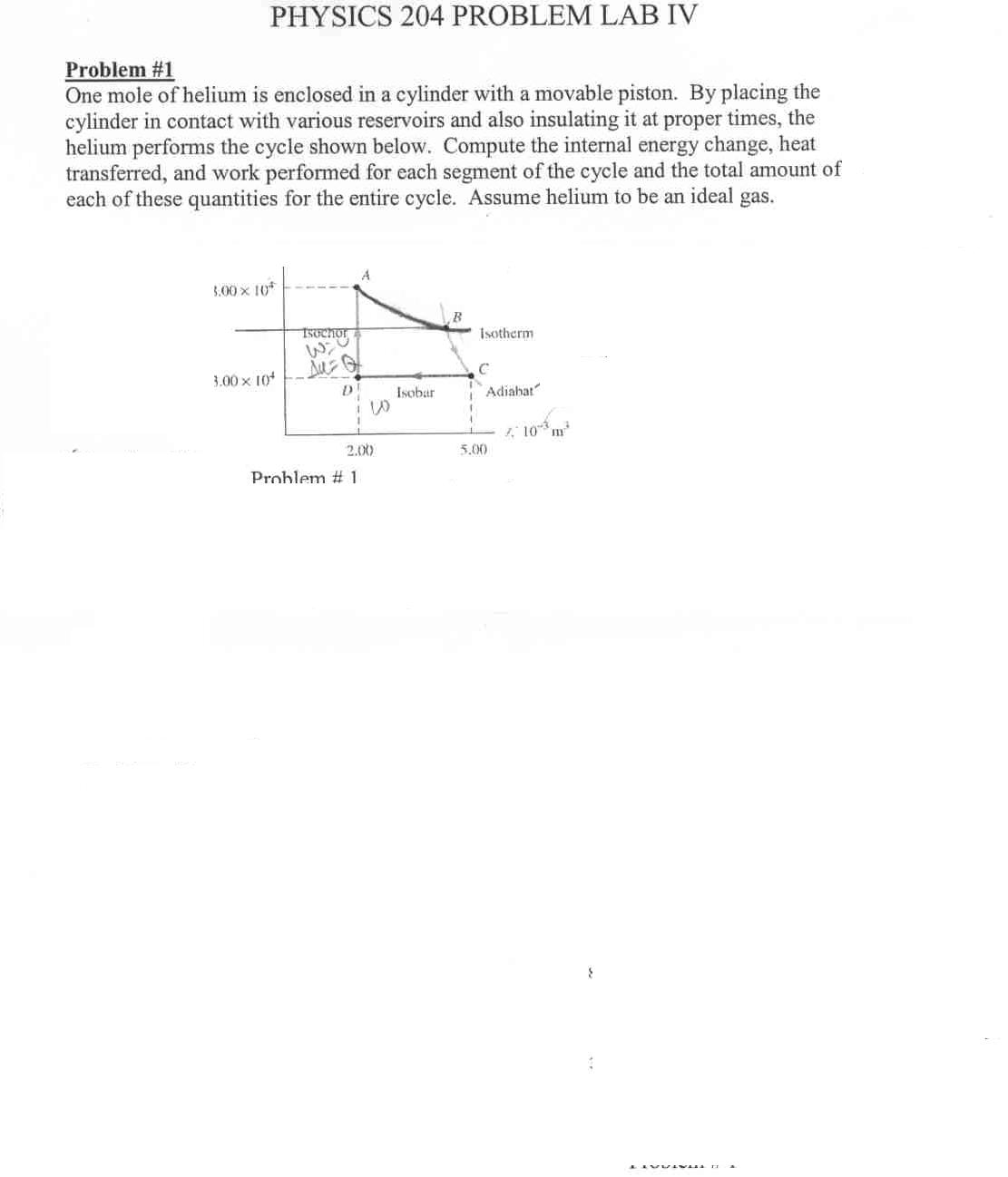 One mole of helium is enclosed in a cylinder with a | Chegg.com