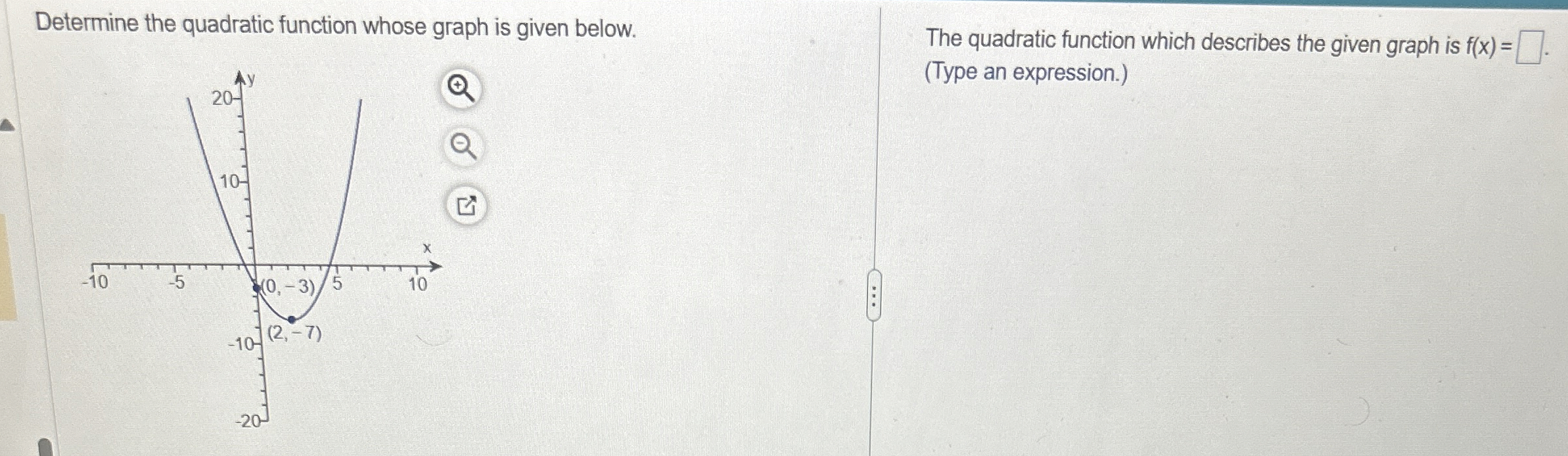 Solved Determine the quadratic function whose graph is given | Chegg.com Solved Determine the quadratic function whose graph is given | Chegg.com