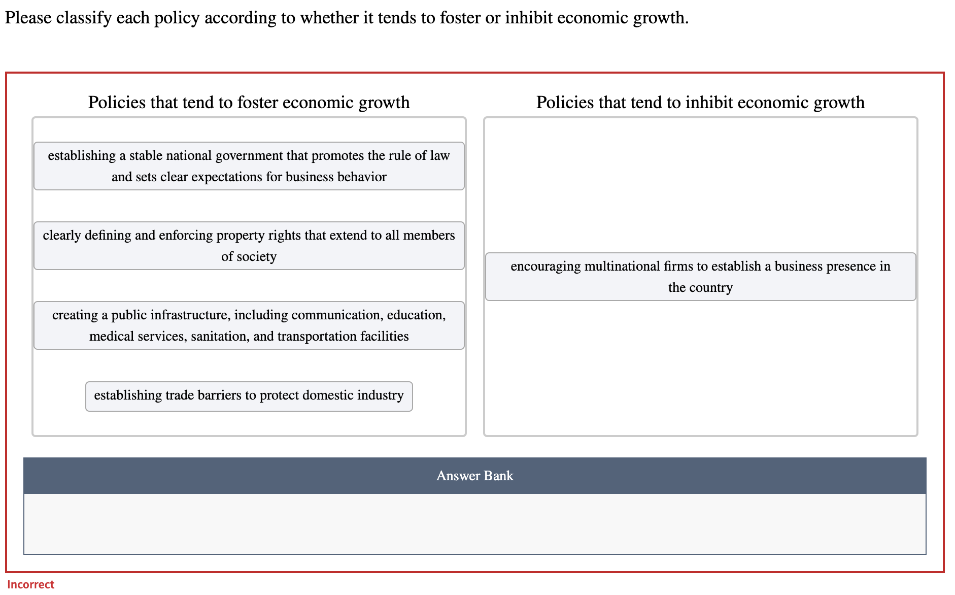 Solved Please classify each policy according to whether it | Chegg.com