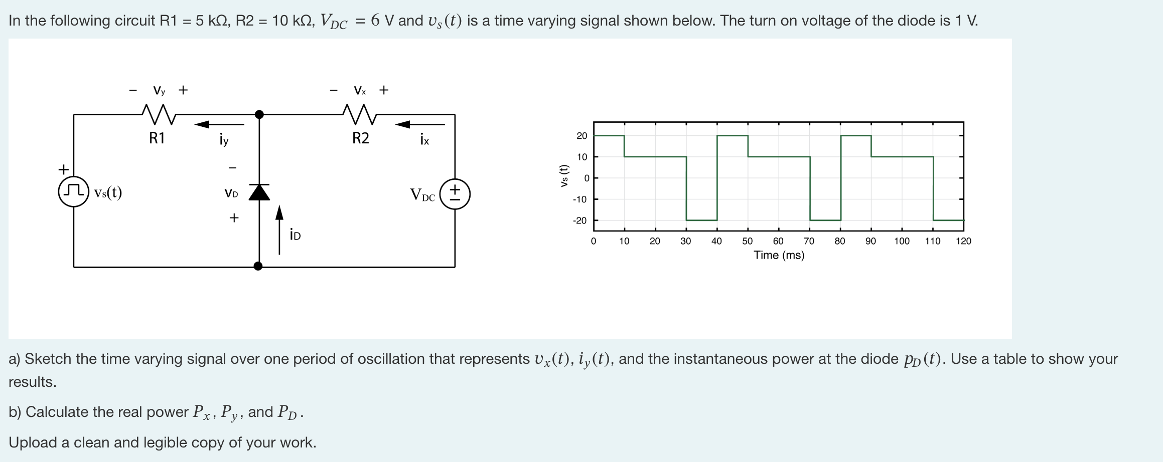 Solved In the following circuit R1=5k\Omega ,R2=10k\Omega | Chegg.com