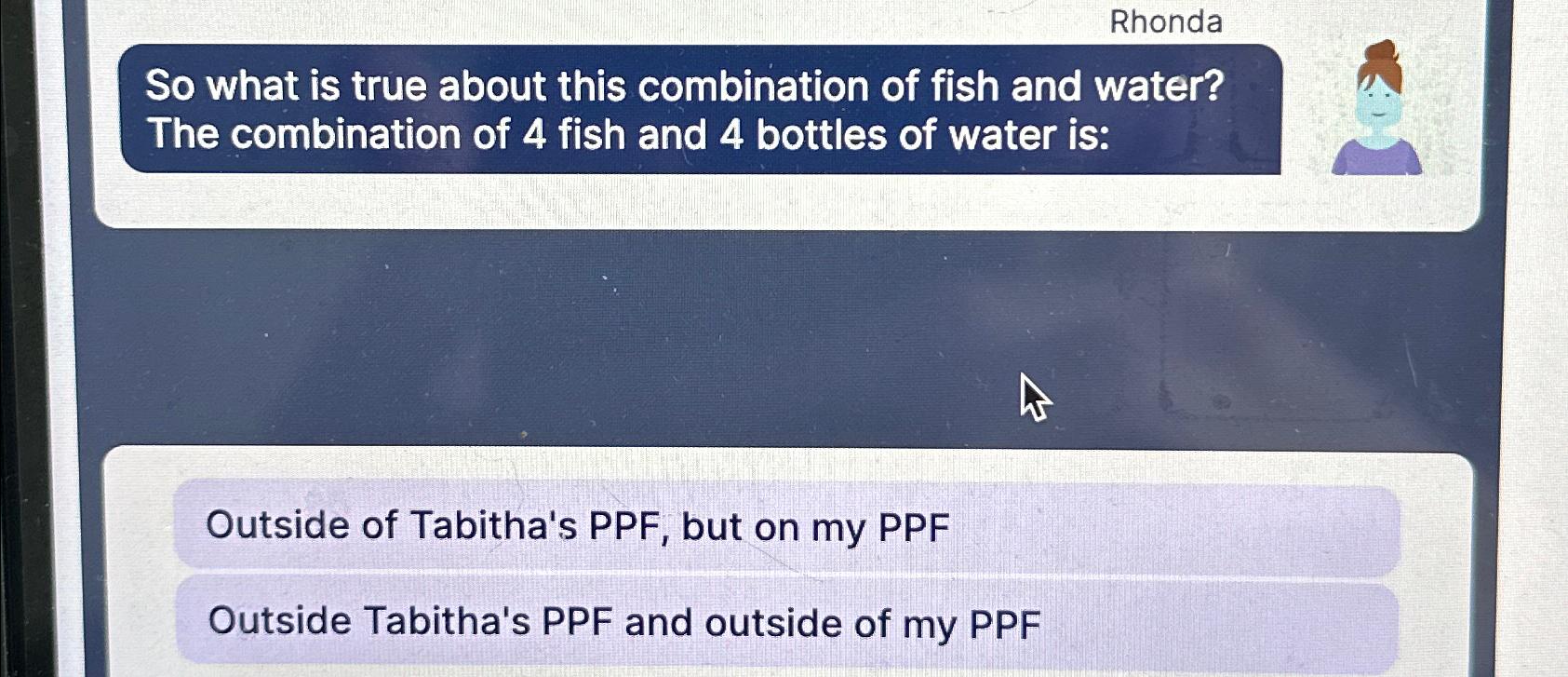 Solved RhondaSo what is true about this combination of fish | Chegg.com