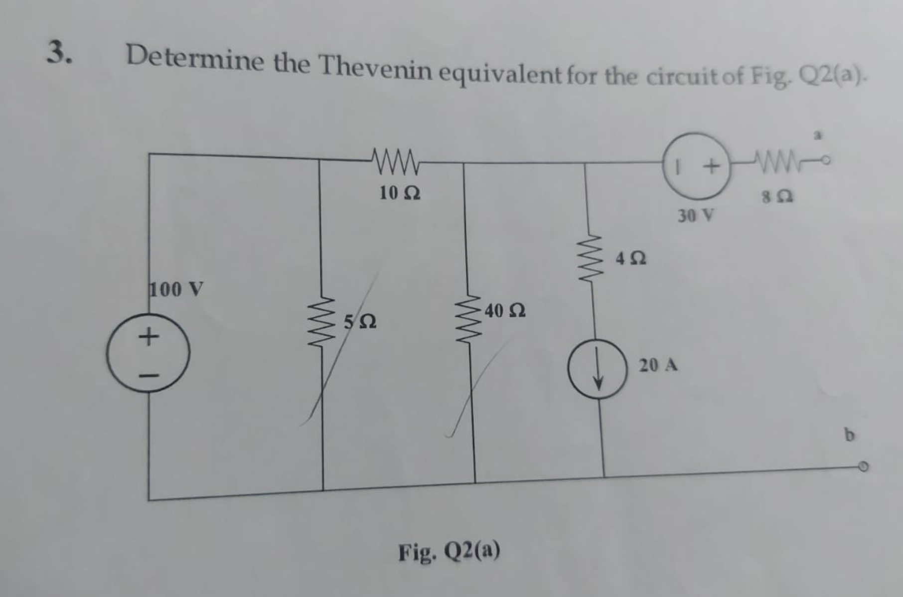 Solved Determine the Thevenin equivalent for the circuit of | Chegg.com