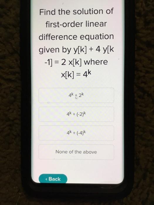 Solved Find the solution of first-order linear difference | Chegg.com