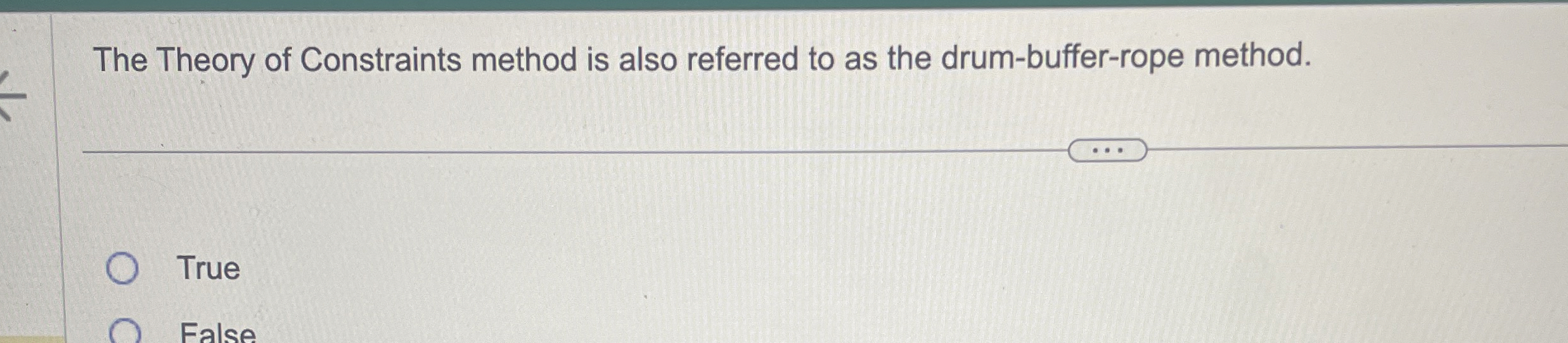 Solved The Theory of Constraints method is also referred to | Chegg.com
