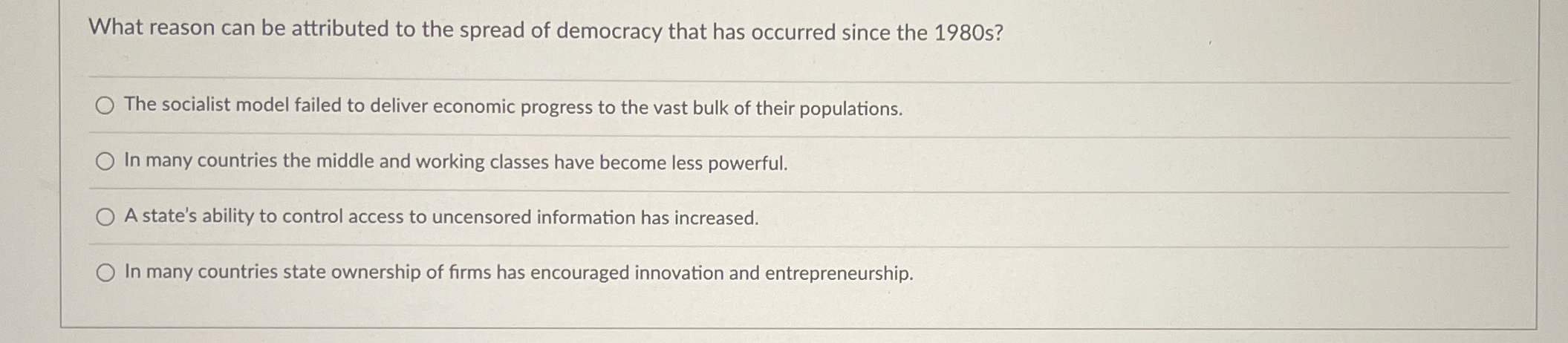 Solved What reason can be attributed to the spread of | Chegg.com