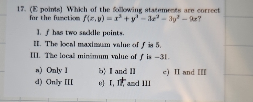Solved (E points) ﻿Which of the following statements are | Chegg.com