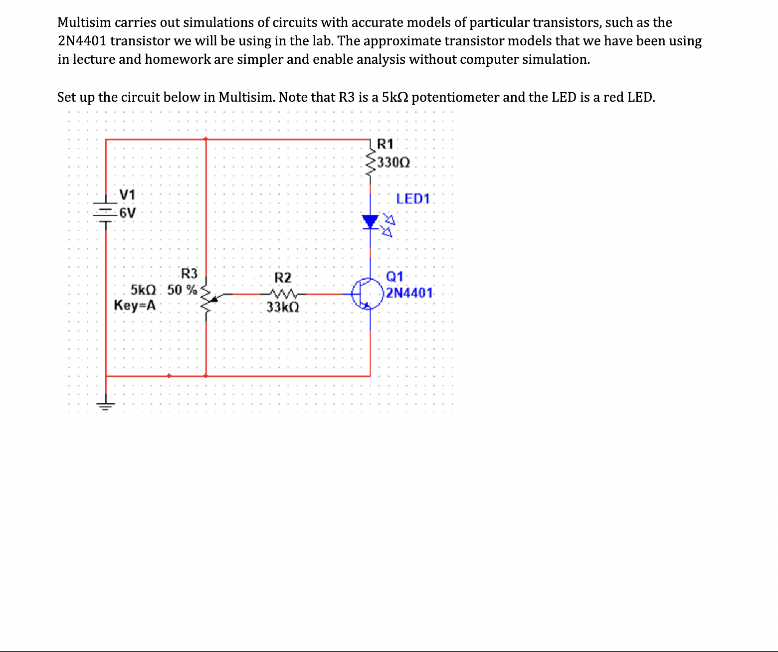 Solved Set up the circuit below in Multisim. Note that R3 | Chegg.com