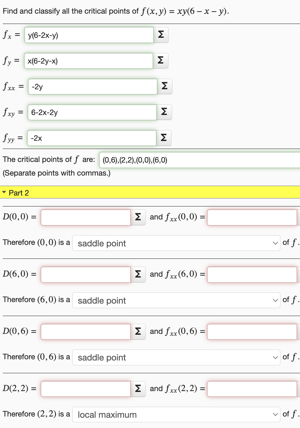 Solved Find and classify all the critical points of | Chegg.com