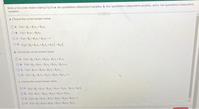 Solved Write a first-order model relating Ely) to a two | Chegg.com