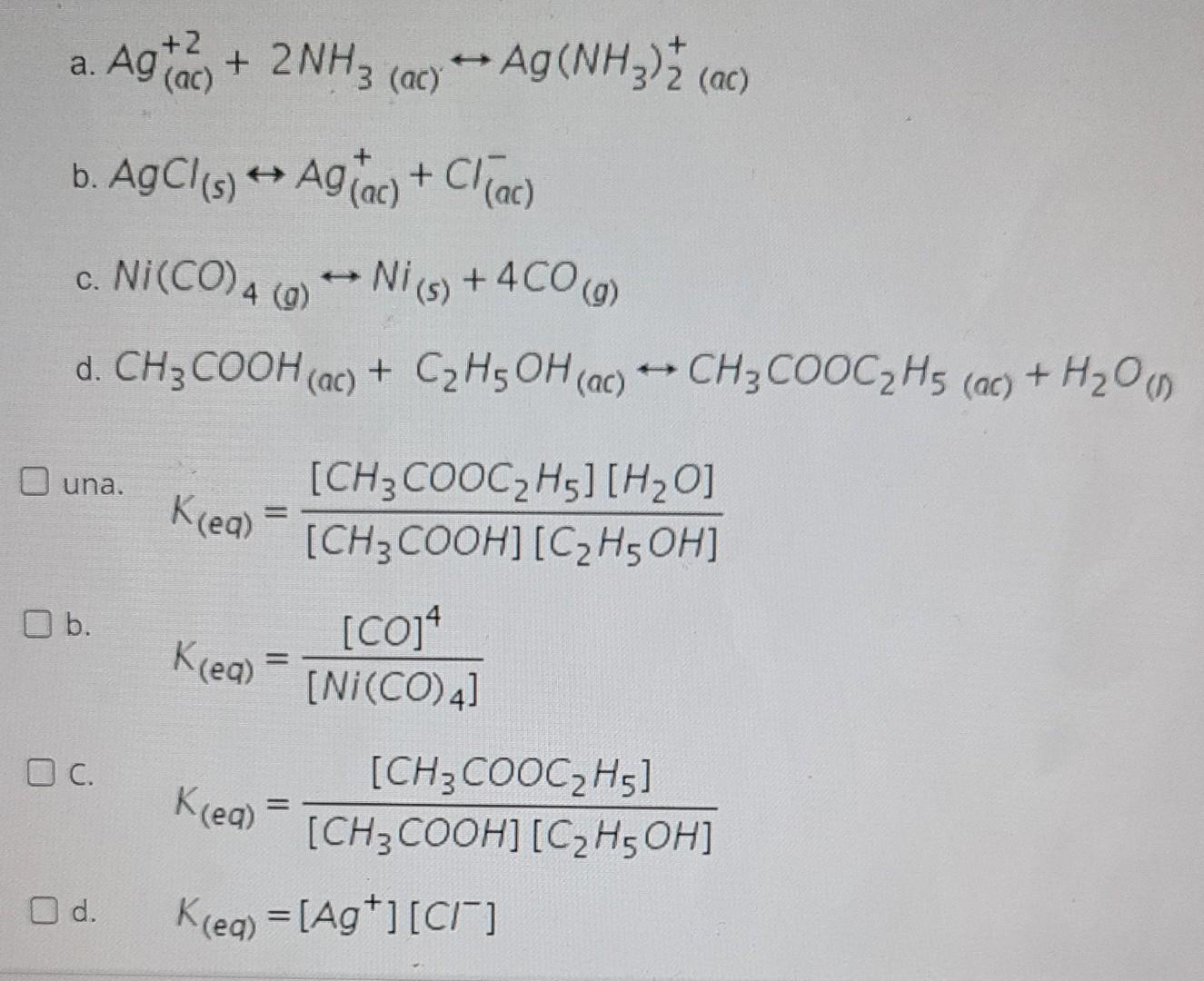 Solved +2 a. Ag Tay + 2NH3 (ac) -- Ag(NH3)2 (ac) (ac) + b. | Chegg.com