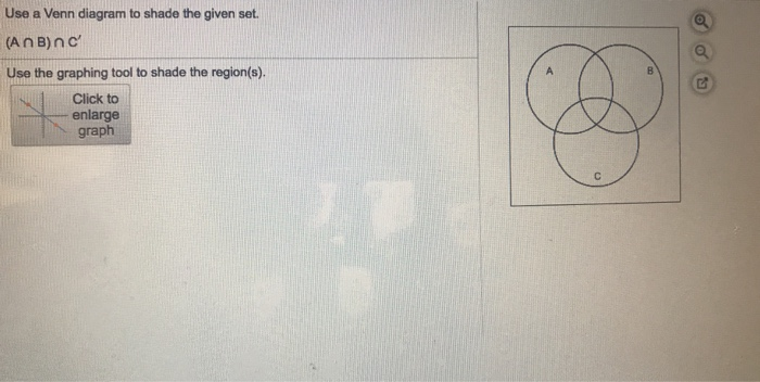 Solved Use a Venn diagram to shade the set (AUB)UC. Choose | Chegg.com