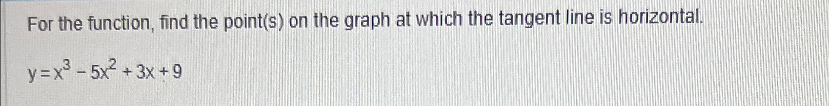 Solved For the function, find the point(s) ﻿on the graph at | Chegg.com