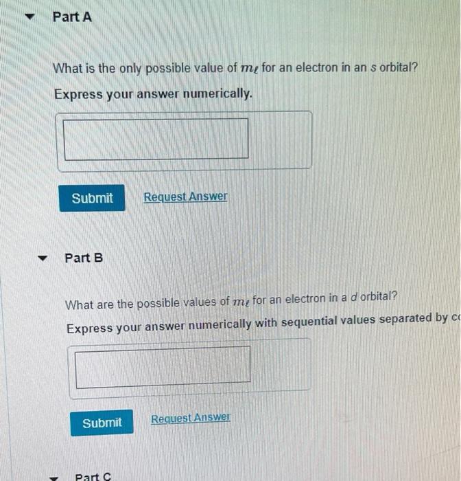 Solved Learning Goal: To learn the restrictions on each | Chegg.com