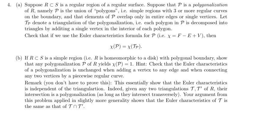 Solved (a) ﻿Suppose RsubS is a regular region of a regular | Chegg.com
