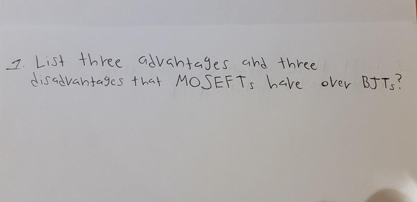 Solved 7. List three advantages and three disadvantages that | Chegg.com