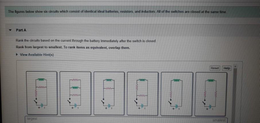 Solved The figures below show six circuits which consist of | Chegg.com