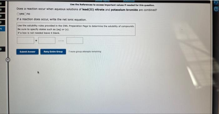Solved does a reaction occur when aqueous solutions of | Chegg.com