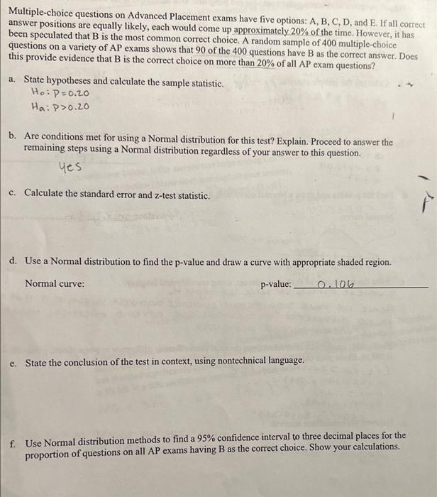 Solved Multiple-choice questions on Advanced Placement exams | Chegg.com