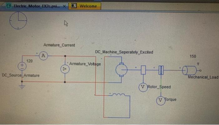 Part C-Series connected DC motor 1) Open PSIM | Chegg.com