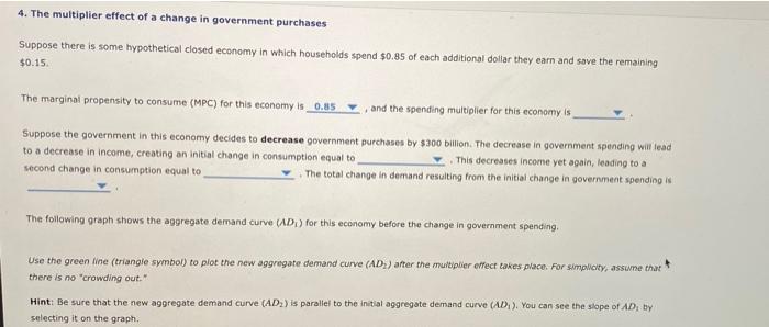 Solved 4. The multiplier effect of a change in government | Chegg.com