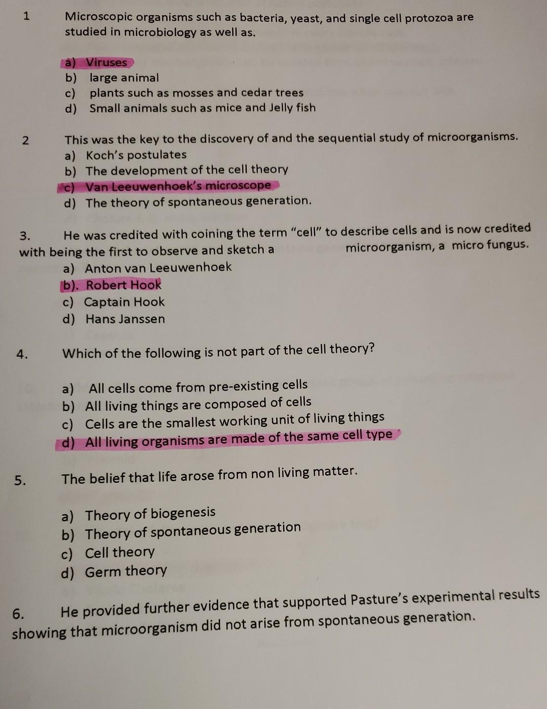 Solved 1 Microscopic organisms such as bacteria, yeast, and | Chegg.com