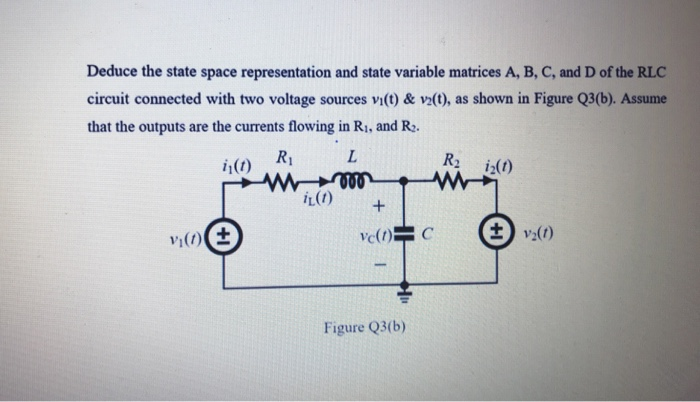 Solved Deduce the state space representation and state | Chegg.com