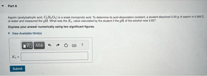 Solved HA(aq)+H2O(l)⇌H3O+(aq)+A−(aq) the equilibrium | Chegg.com