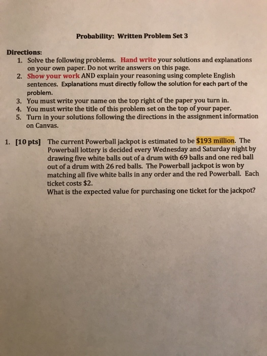 Solved Probability: Written Problem Set 3 Directions: Solve | Chegg.com Solved Probability: Written Problem Set 3 Directions: Solve | Chegg.com