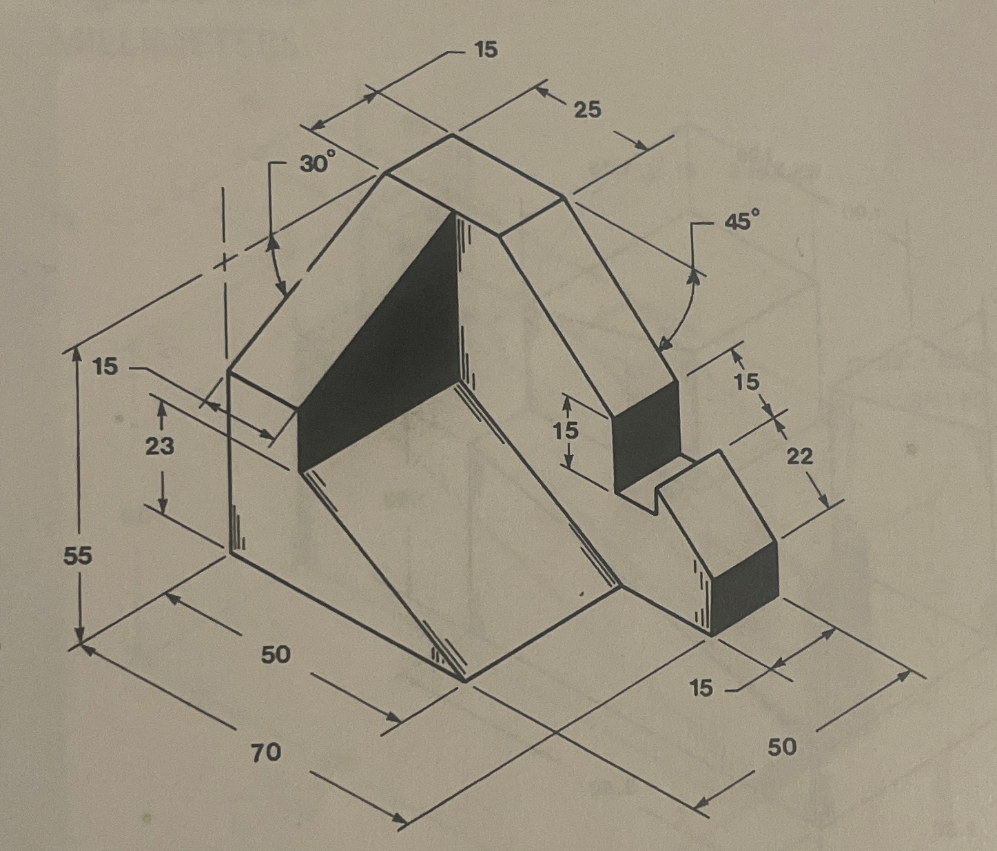 Solved Please draw fully dimensioned orthographic drawings. | Chegg.com