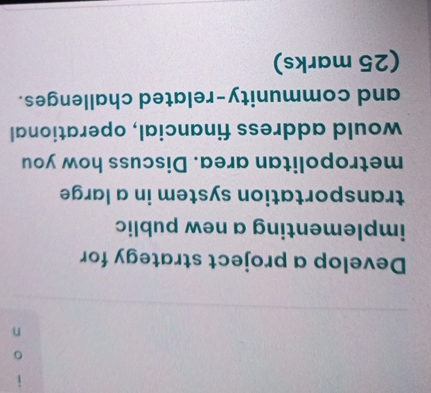Solved Develop a project strategy for implementing a new | Chegg.com