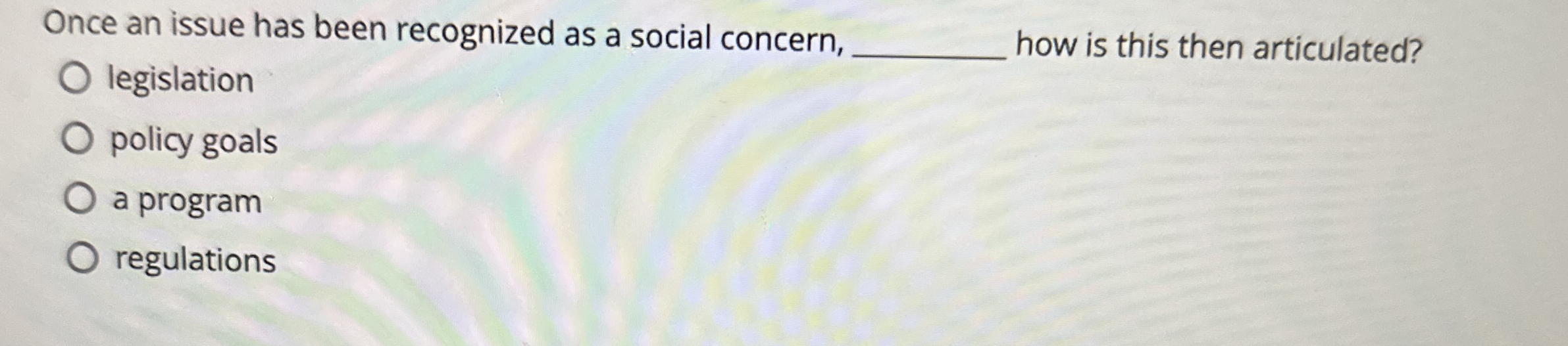 Solved Once an issue has been recognized as a social | Chegg.com