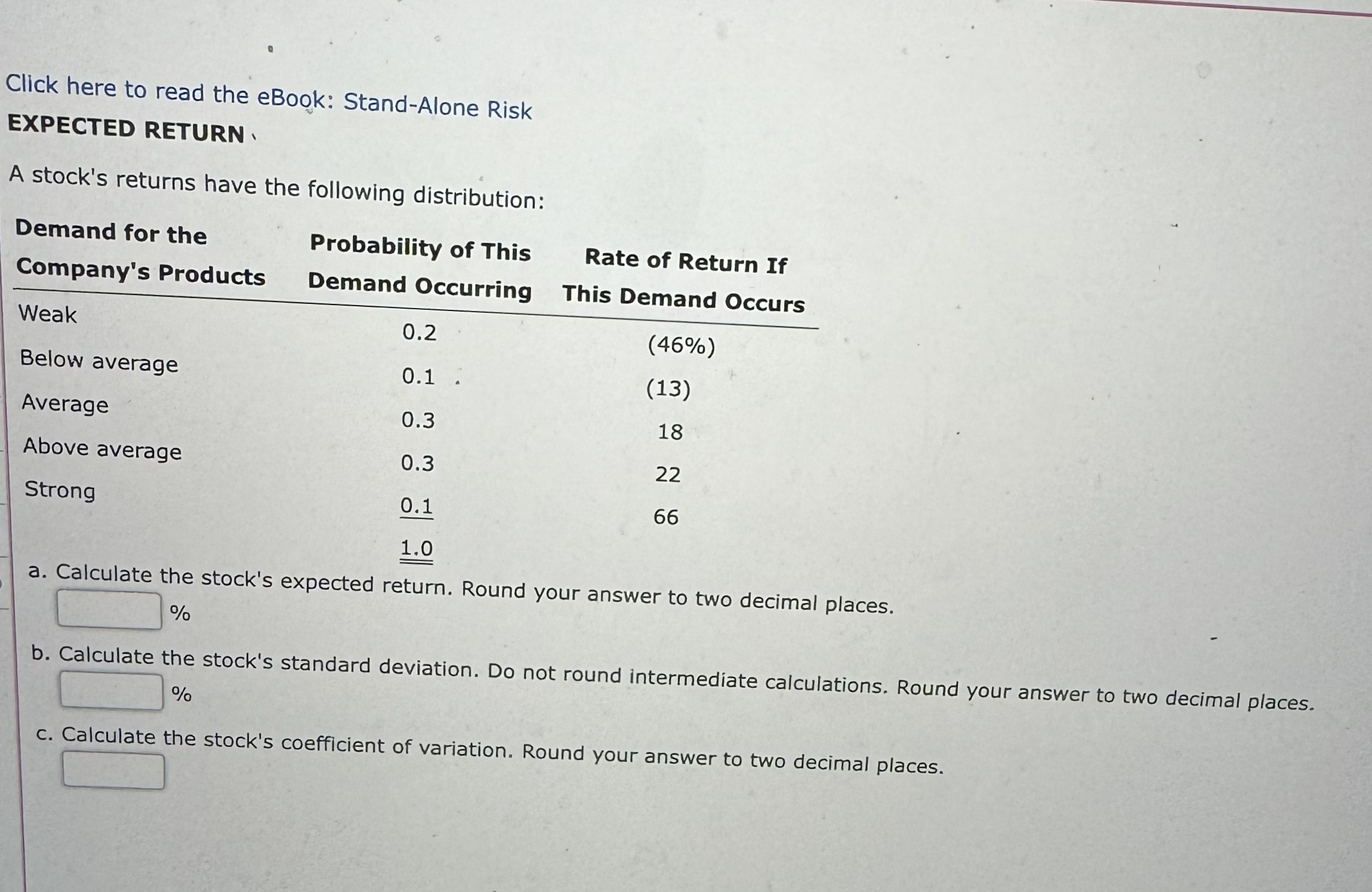 Solved Click here to read the eBook: Stand-Alone | Chegg.com