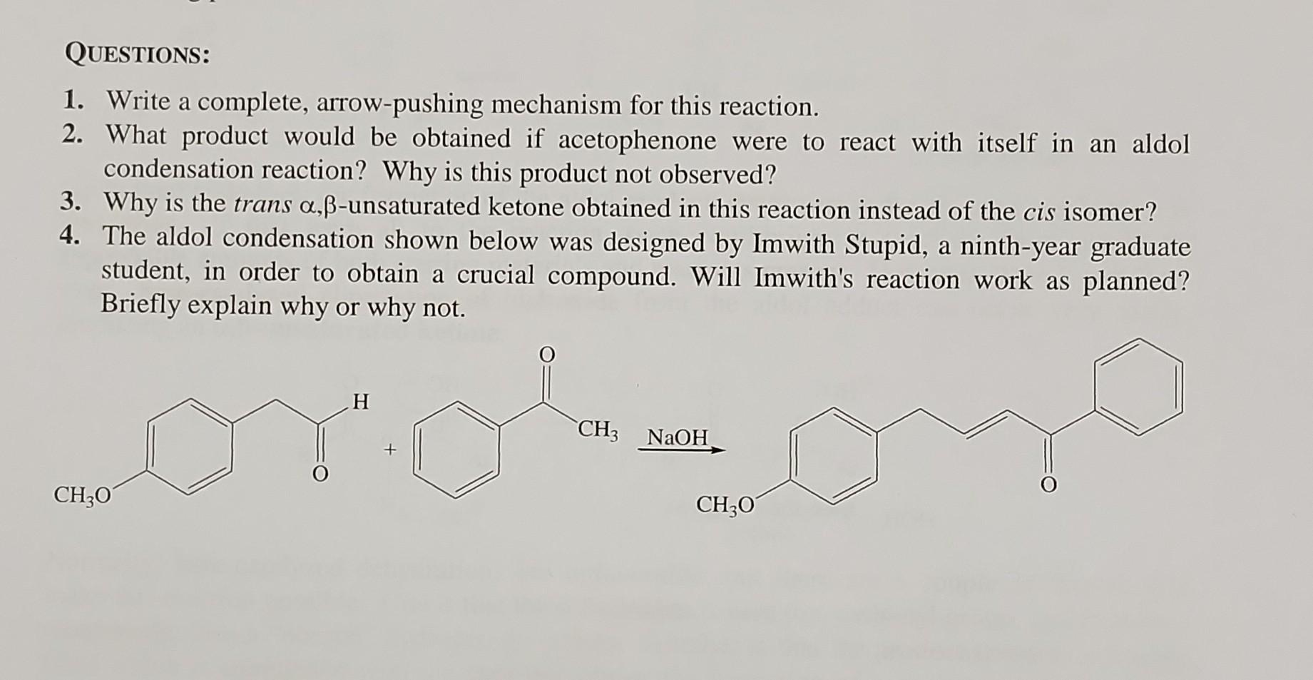 Solved QUESTIONS: 1. Write a complete, arrow-pushing | Chegg.com