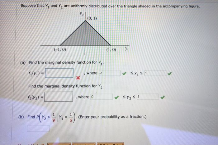 Solved Suppose that Y and Y, are uniformly distributed over | Chegg.com