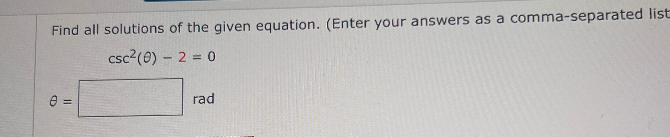 Solved Find all solutions of the given equation. (Enter your | Chegg.com